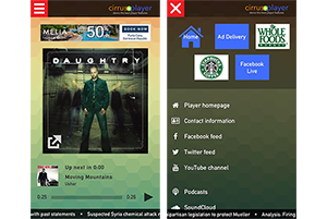 Cirrus® Live Streaming Player Examples - HTML5, Mobile Apps